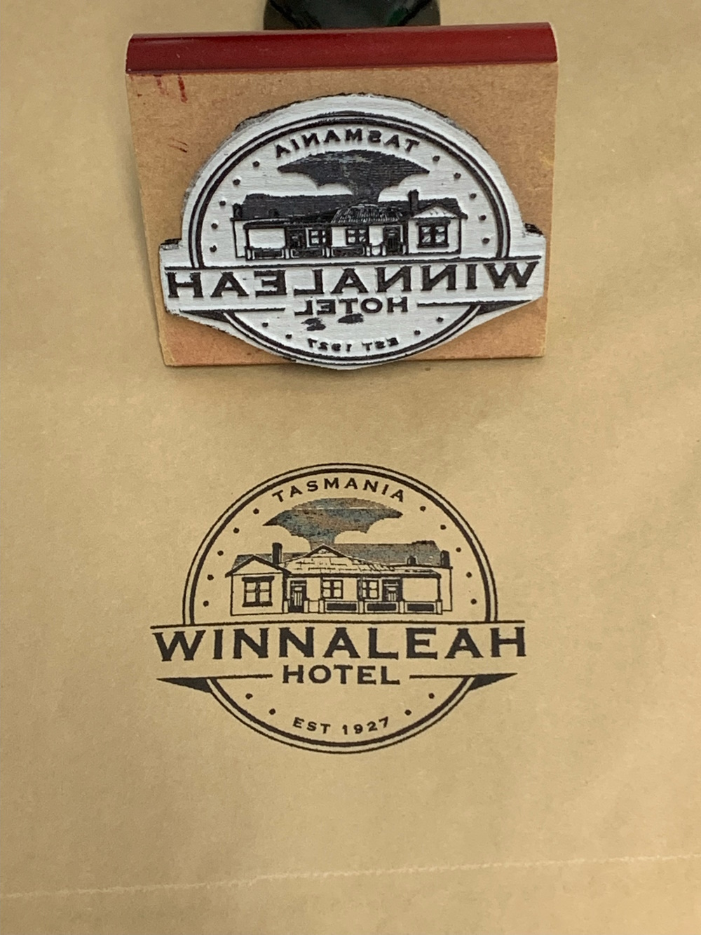 Imprint Rubber Stamps. Logo Design